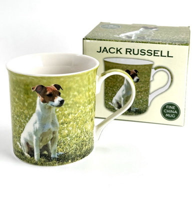 Jack Russell Mug by Leonardo, fine china with all round print, gift boxed