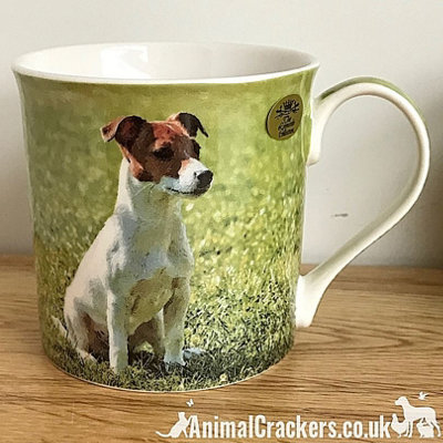 Jack Russell Mug by Leonardo, fine china with all round print, gift boxed