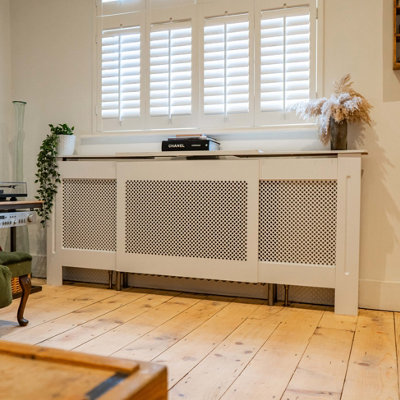 Jack Stonehouse White Painted Lattice Radiator Cover - Adjustable | DIY ...