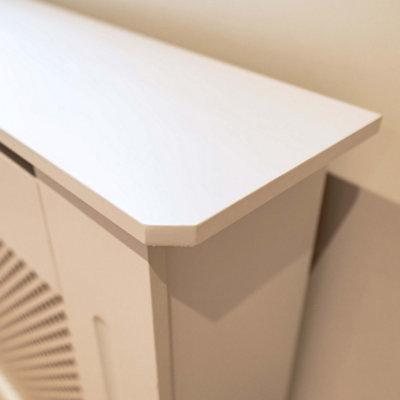 Jack Stonehouse White Painted Lattice Radiator Cover - Adjustable