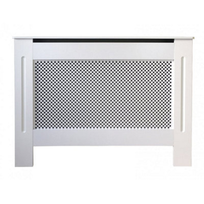Jack Stonehouse White Painted Lattice Radiator Cover - Medium | DIY at B&Q