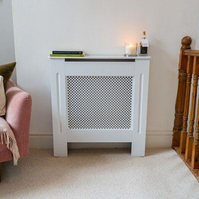 Jack Stonehouse White Painted Lattice Radiator Cover - Small | DIY at B&Q