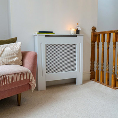 Jack Stonehouse White Painted Lattice Radiator Cover - Small | DIY at B&Q