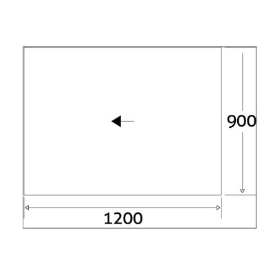 Jackoboard Single Fall Tileable Wetroom Sloping Board (W)120cm (L)90cm ...