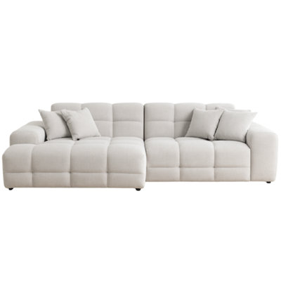 Jacob Comfy Bubble Cloud Sofa for Livingroom - Oatmeal - Left Corner