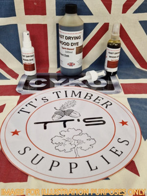 Jacobean / Walnut Oak Spirit Based Wood Dye 500ml Quick Drying ...