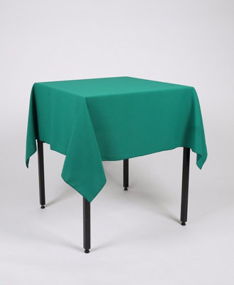 Jade Green Square Tablecloth 147cm x 147cm (58" x 58") | DIY at B&Q