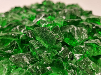 Jade Green Tumbled Glass Chippings 10-20mm - 20 Poly Bags (500kg)