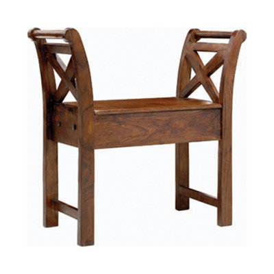 Jaipur Single Seater Bench with Box - Sheesham Wood - L33 x W72 x H72 ...