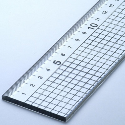 Jakar Acrylic Ruler 60cm with Stainless Steel Edge Clear Durable cm/mm ...