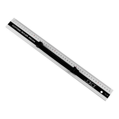Jakar Aluminium Cutting Ruler 45cm with Black Grip Handle Precision ...