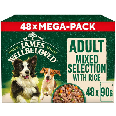 James Wellbeloved Adult Mixed Selection in Gravy Pouch 48 x 90g