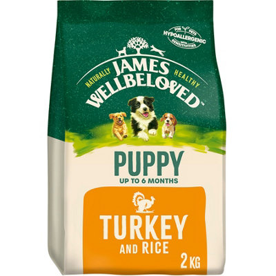 James Wellbeloved Puppy Dog Food Turkey & Rice Kibble 2kg | DIY at B&Q