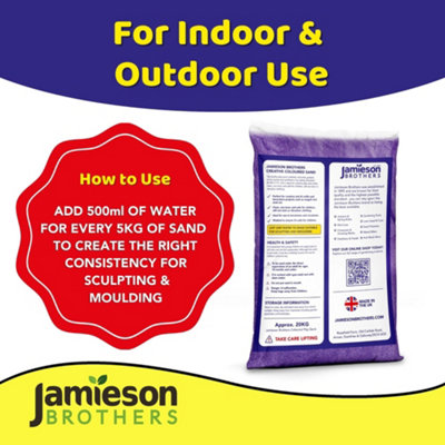 Jamieson Brothers Creative Purple Coloured Dry Play Sand 15kg Bag