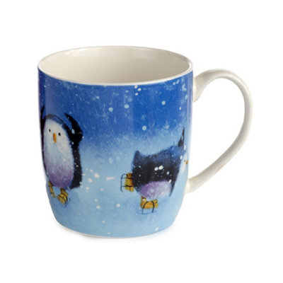 Jan Pashley Robin and Penguin Mug Set
