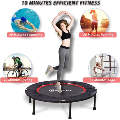 Buy Jandecfit Mini Trampoline Foldable Jumper 40" Fitness Gym Rebounder ...