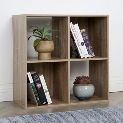 Jane - 2x2 Bookcase - Cube storage boxes (Oak)
