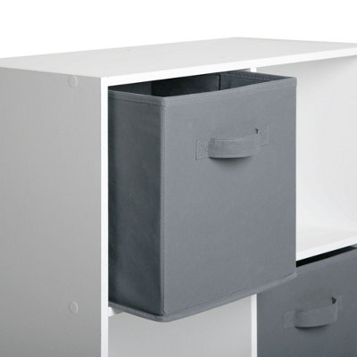 Jane - 2x4 Cube Storage Unit with baskets - White