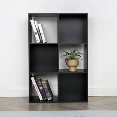 Jane - 3x2 Bookcase - Cube storage boxes (Black) | DIY at B&Q