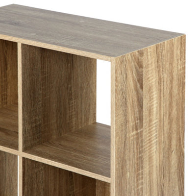 Jane - 3x2 Bookcase - Cube storage boxes (Oak)