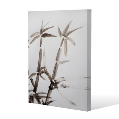 Japanese painting of bamboo (Canvas Print) / 31 x 41 x 4cm | DIY at B&Q