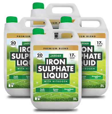 Jarder Iron Sulphate Liquid 4 x 5L - Grows Grass, Feeds Lawns and ...