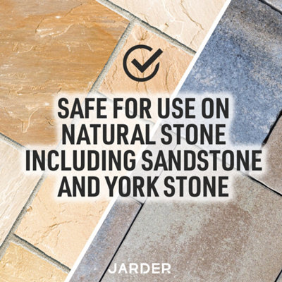 JARDER NATURAL STONE CLEANER 5L - SAFE FOR USE ON SANDSTONE, YORK STONE ...