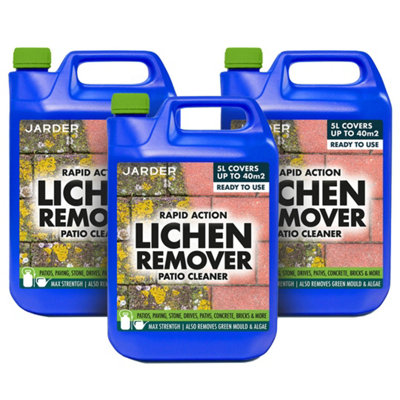 Jarder Rapid Action Lichen Remover and Patio Cleaner 3 x 5L