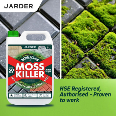 Jarder Rapid Action Moss Killer for Paths & Patios 5L