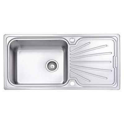 Jassferry Kitchen Sink Stainless Steel Large Bowl Welding Style Inset ...