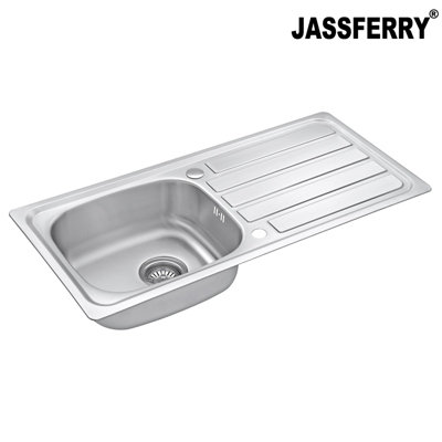 JASSFERRY Stainless Steel Kitchen Sink Single Bowl Reversible with ...