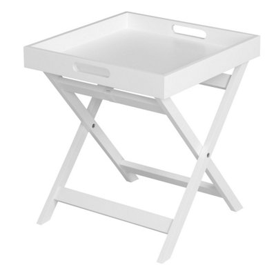 Javis Wooden Butler Tray - White Finish