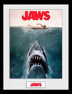 Jaws Key Art 30 x 40cm Framed Collector Print | DIY at B&Q