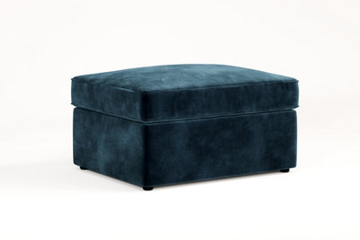 Jay-Be Footstool Bed - Luxe Velvet Airforce