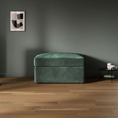 Jay-Be Footstool Bed - Luxe Velvet Airforce