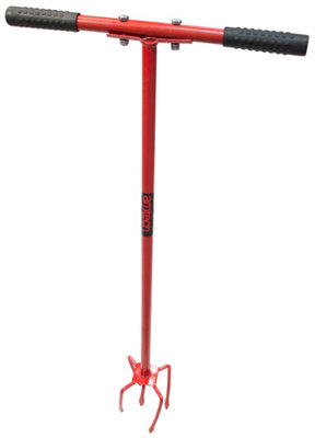 Jazooli 32" Manual Garden Tiller & Rotavator - Carbon Steel Hand Tiller ...