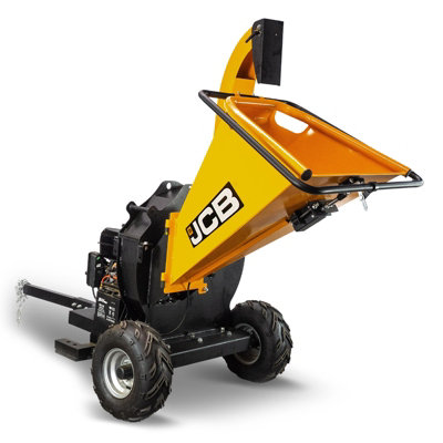 JCB 120mm Heavy-duty Petrol Wood Chipper 457cc, 15hp 4-Stroke, Electric ...