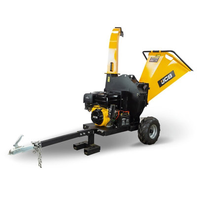 JCB 120mm Heavy-duty Petrol Wood Chipper 457cc, 15hp 4-Stroke, Electric ...
