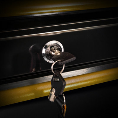 JCB 42 Inch Roller Wheeled Cabinet and Top Tool Chest Stack with ...