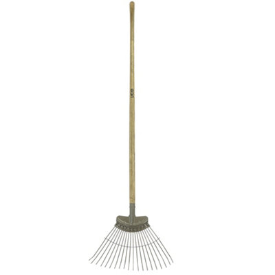 JCB Heritage Lawn Rake 20 Teeth, 520mm Carbon Steel and Ash Handle JCBHLR01
