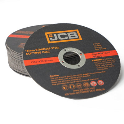 JCB Metal Cutting Discs 125mm (5'') x 1 x 22.23mm, 25 Pack JCB-SSCUT125 ...