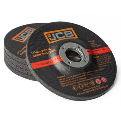 JCB Metal Grinding Discs 115mm (4 1/2'') x 22.23mm Metal Grinding Discs ...