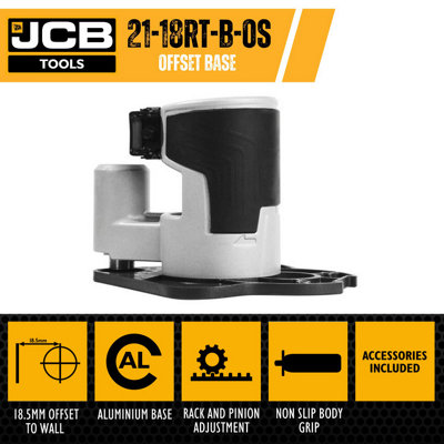 JCB Router Offset Base Accessory, 8mm Socket Wrench 21-18RT-B-OS