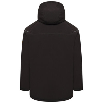 JCB Trade Hooded Black Softshell Jacket