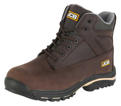 JCB WORKMAX Safety Boots Brown - Size 8