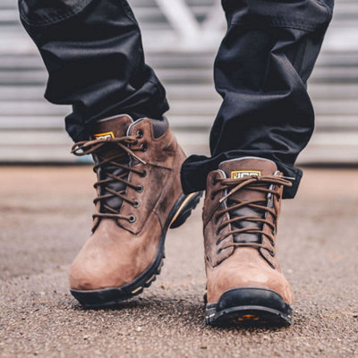 JCB WORKMAX Safety Boots Brown - Size 9