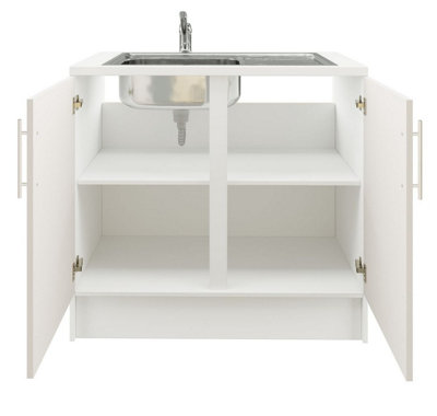 JD Greta 1000mm Utility Room Sink Unit With Tap, Kitchen Base Cabinet ...