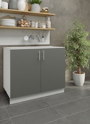 JD Greta Adjustable Legs Kitchen Base Unit 1000mm Storage Cabinet With ...