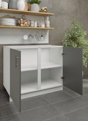 JD Greta Adjustable Legs Kitchen Base Unit 1000mm Storage Cabinet With ...