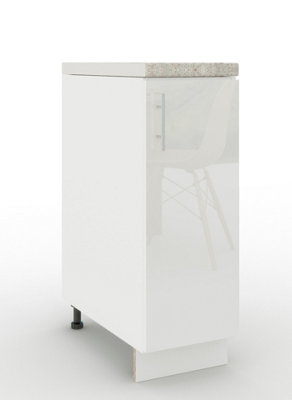 JD Greta Adjustable Legs Kitchen Base Unit 300mm Storage Cabinet With Door Shelf 30cm - White ...
